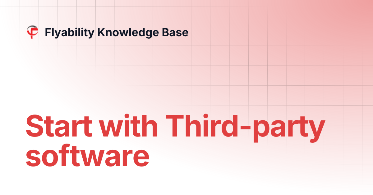 Start with Third-party software | Flyability Knowledge Base