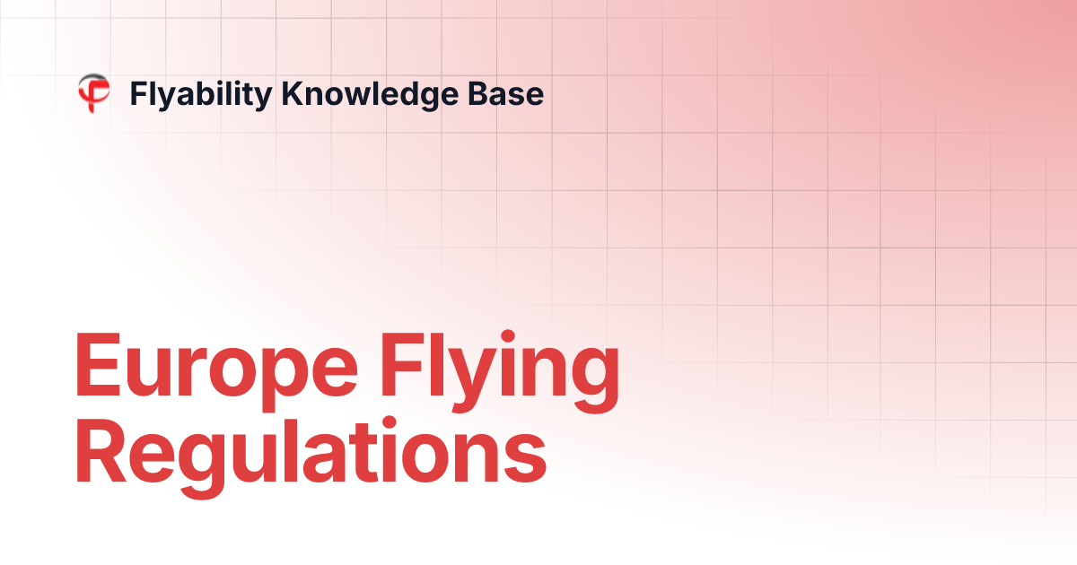 Europe Flying Regulations | Flyability Knowledge Base
