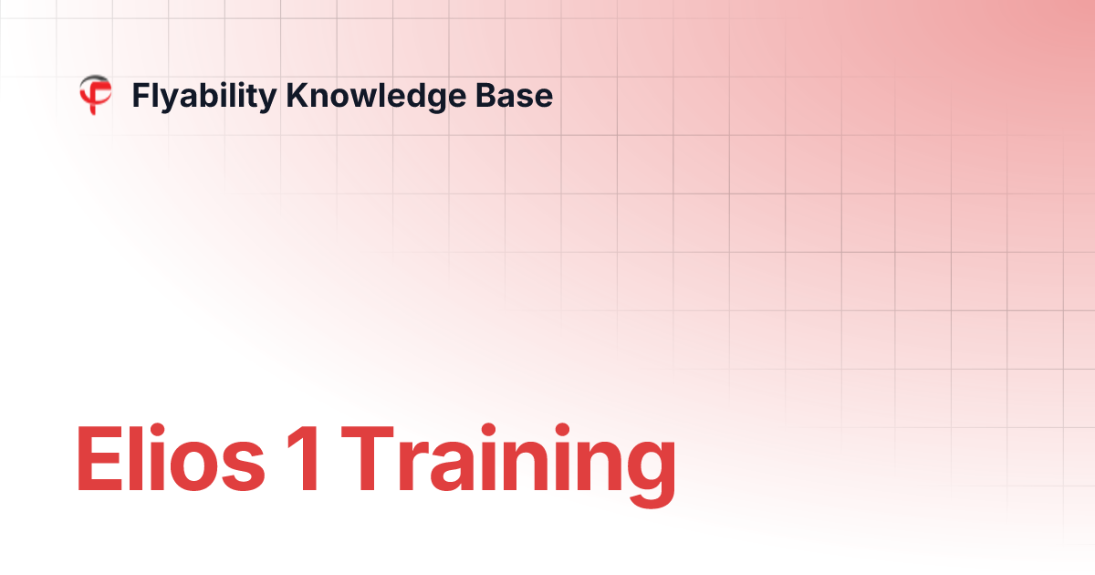 Elios 1 Training | Flyability Knowledge Base