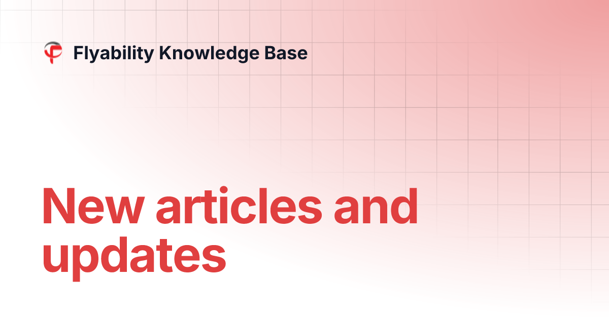 New articles and updates | Flyability Knowledge Base