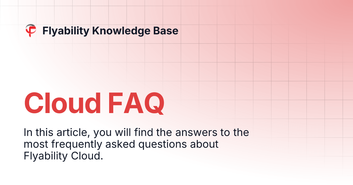 Cloud FAQ | Flyability Knowledge Base