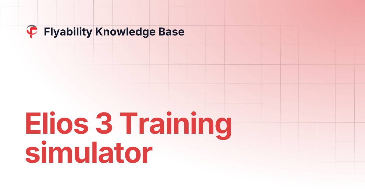 Elios 3 Training simulator | Flyability Knowledge Base