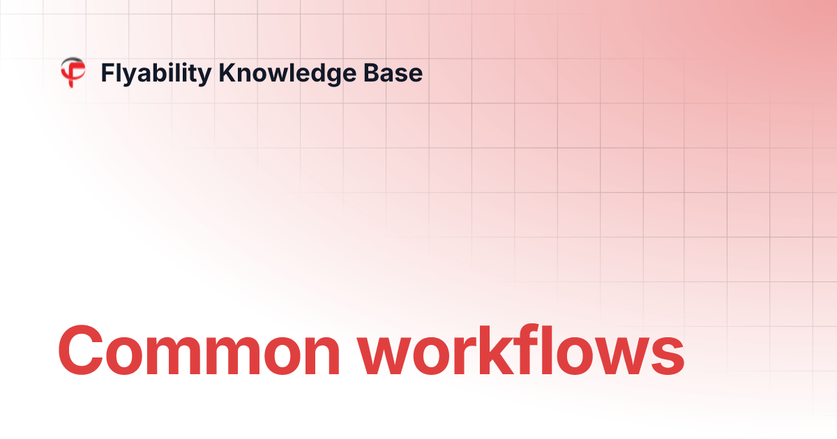 Common workflows | Flyability Knowledge Base
