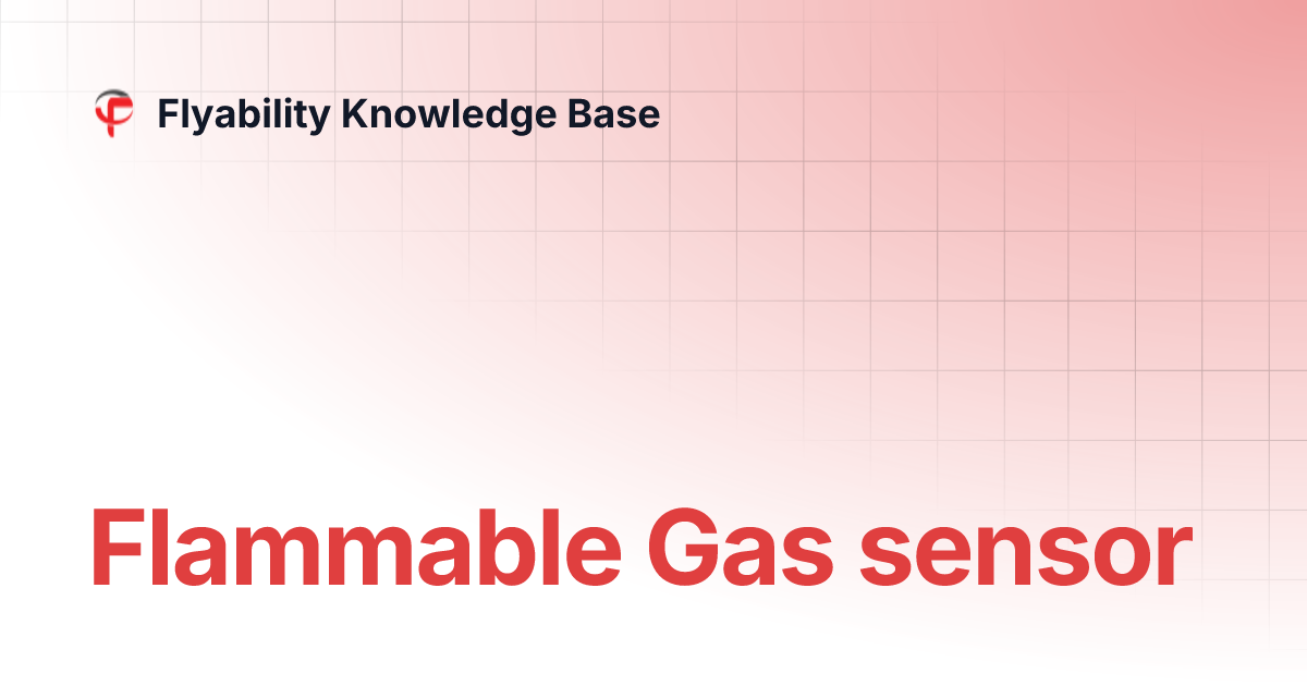 Flammable Gas sensor | Flyability Knowledge Base
