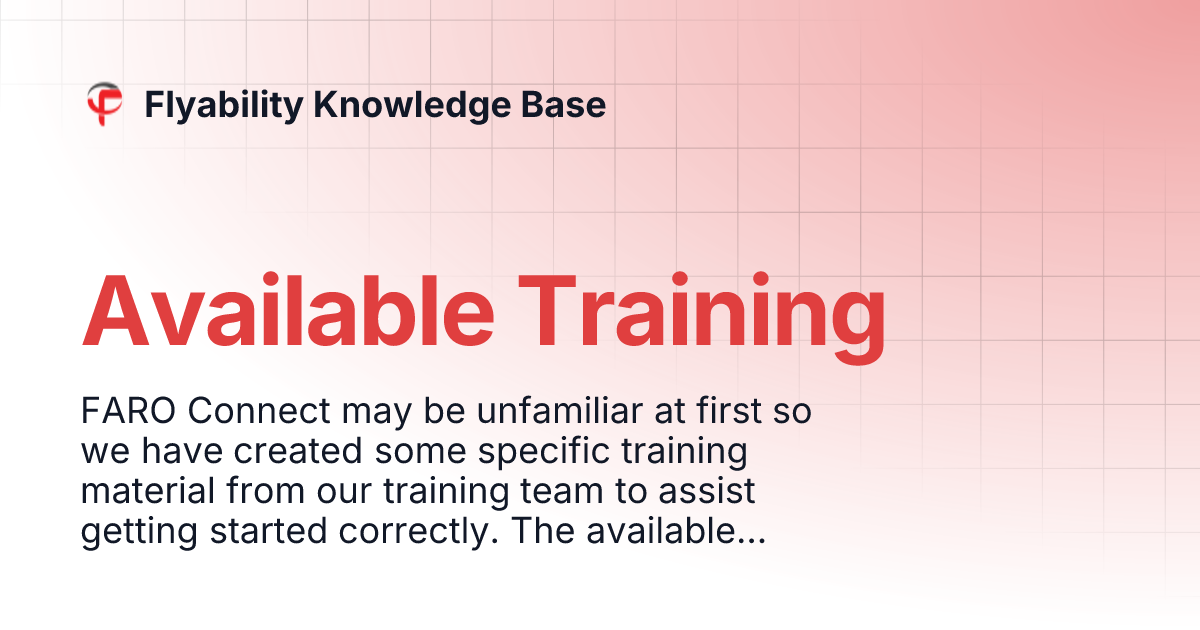Available Training | Flyability Knowledge Base